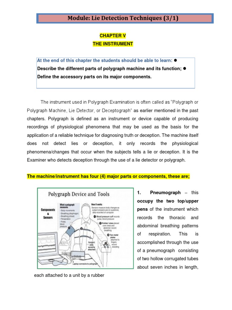 Chapter V - The Instrument | PDF | Polygraph | Breathing