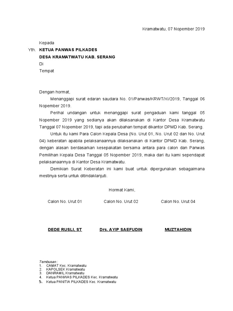 Surat Keberatan | PDF