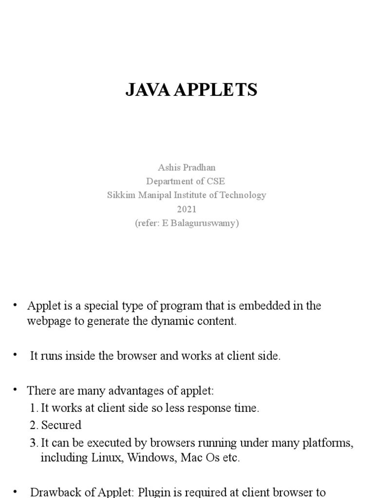 Chapter 10 Applet | PDF | Html Element | Html