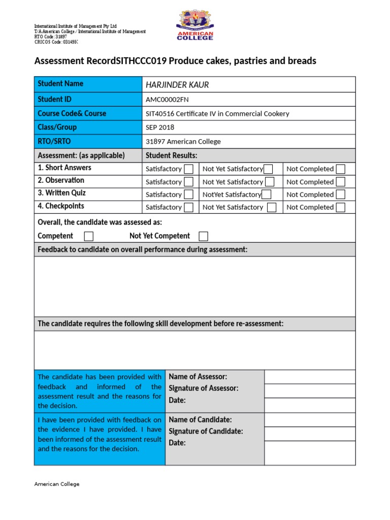 SITHCCC019 Produce Cakes Pastries and Breads | PDF | Baking | Dough
