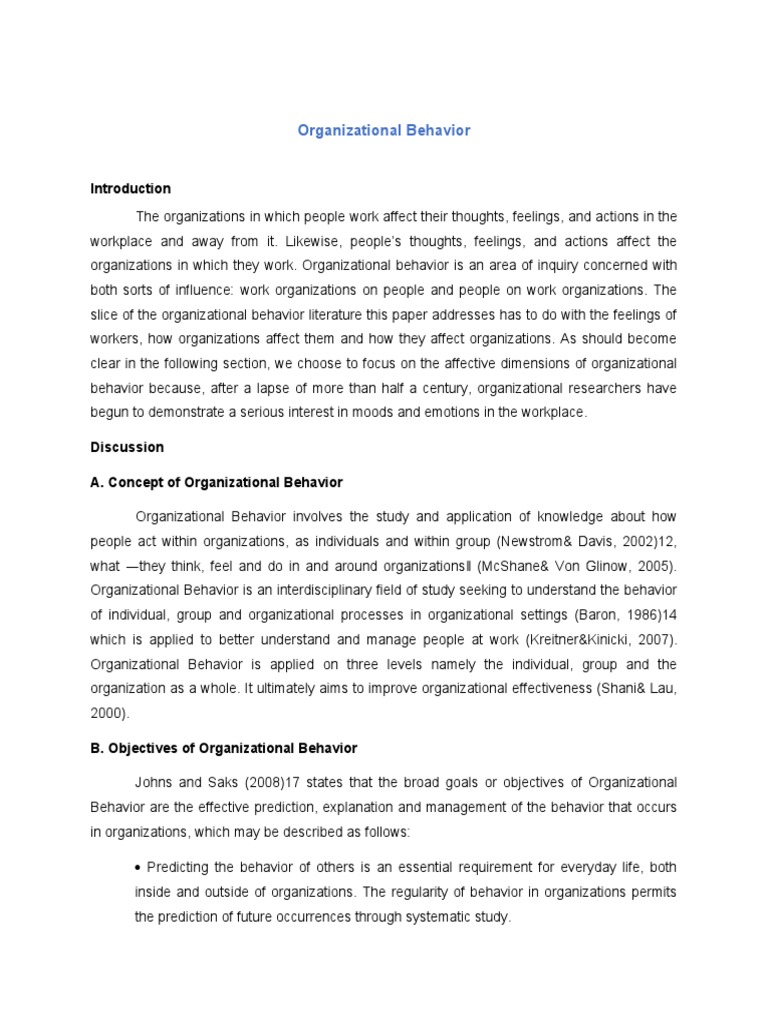 Organizational Behavior | PDF | Organizational Behavior | Goal