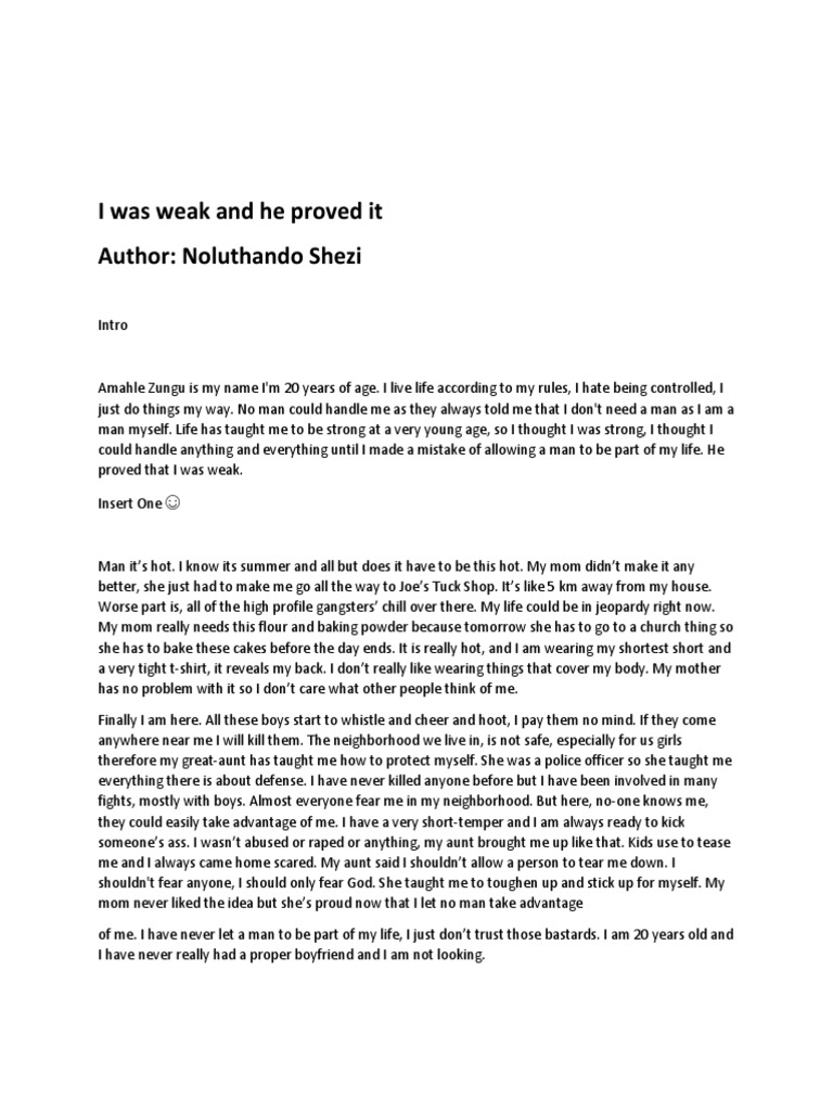 I Was Weak and He Proved It | PDF | Lunch