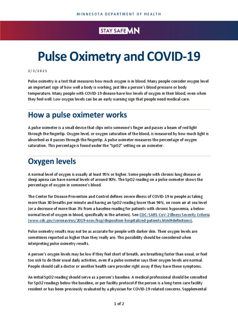 Pulse Oximetry | PDF | Health Sciences | Clinical Medicine