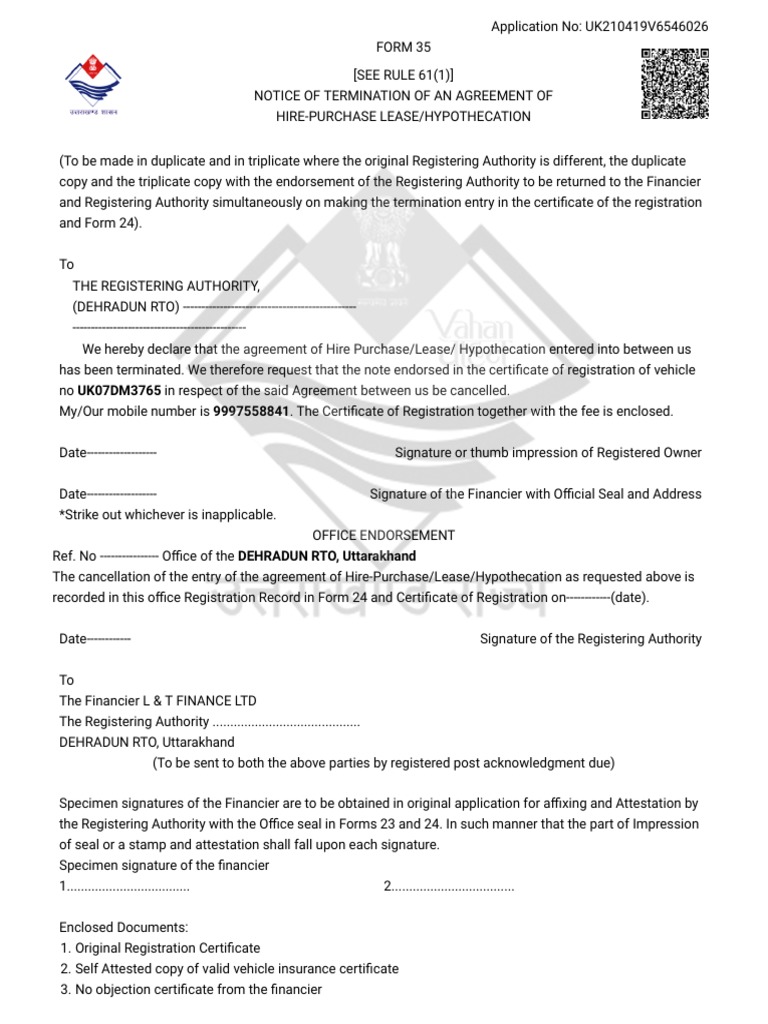 Form 35 | PDF | Lease | Civil Law (Common Law)