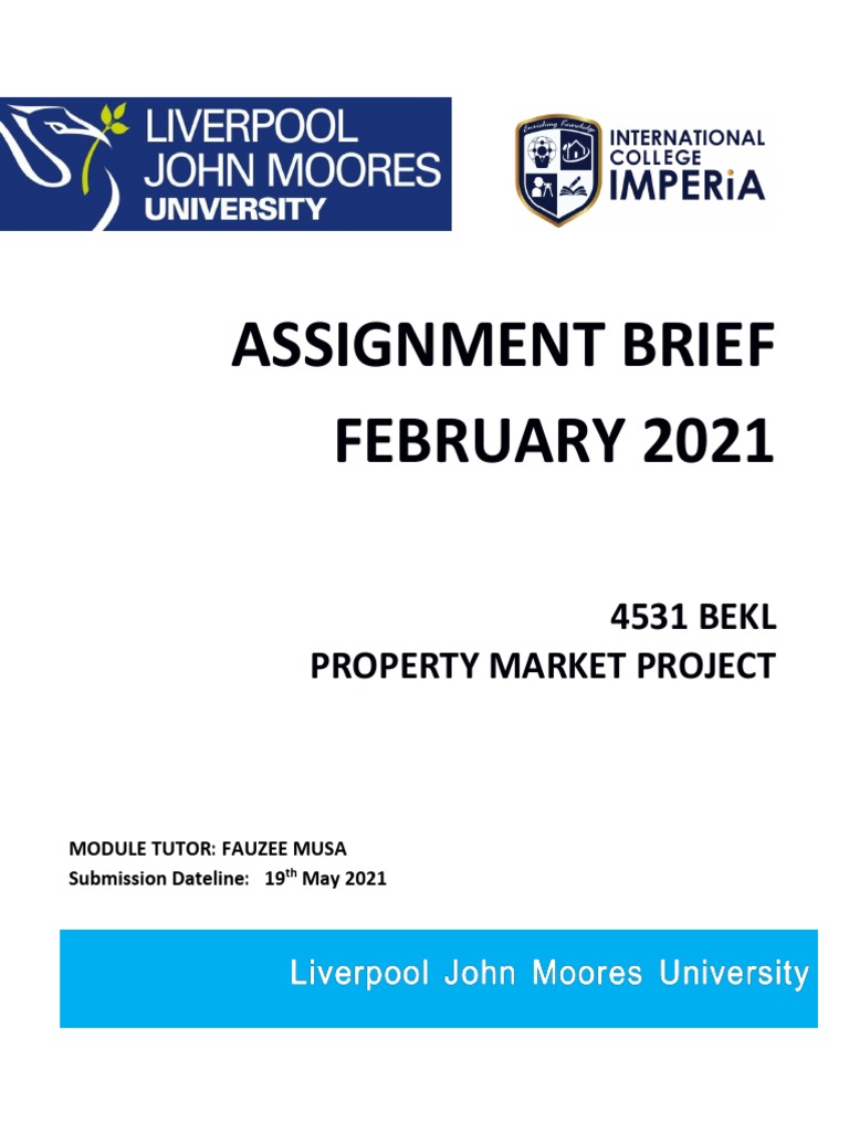 4531BEKL Assignment Brief LJMU | PDF | Market (Economics) | Business
