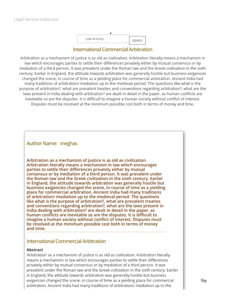 International Commercial Arbitration | PDF | Alternative Dispute Resolution | Arbitration