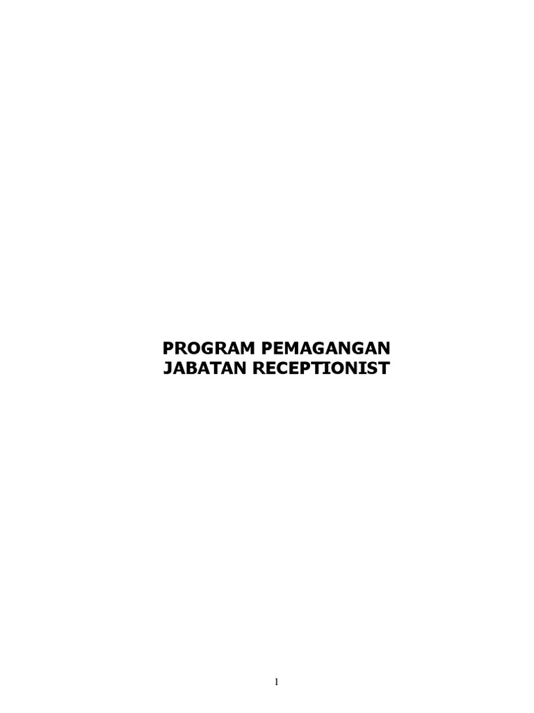 Contoh Silabus Pemagangan Pariwisata | PDF