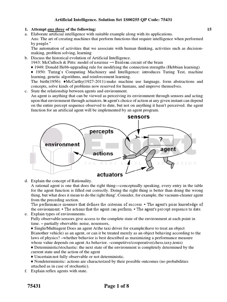 Elaborate Artificial Intelligence | PDF | First Order Logic ... Elaborate Artificial Intelligence | PDF | First Order Logic ...