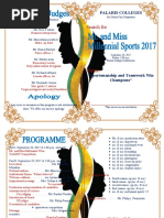 Mr. and Ms. Intrams Draft Program | PDF