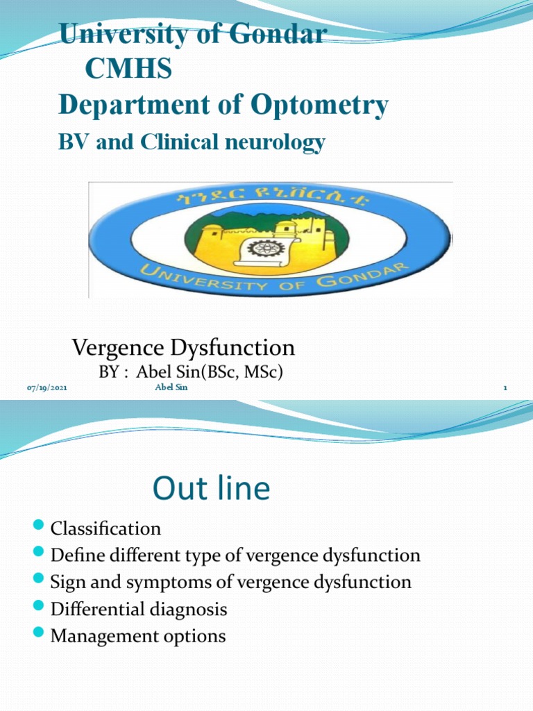 Understanding Vergence Dysfunction Types | PDF | Optometry | Vision