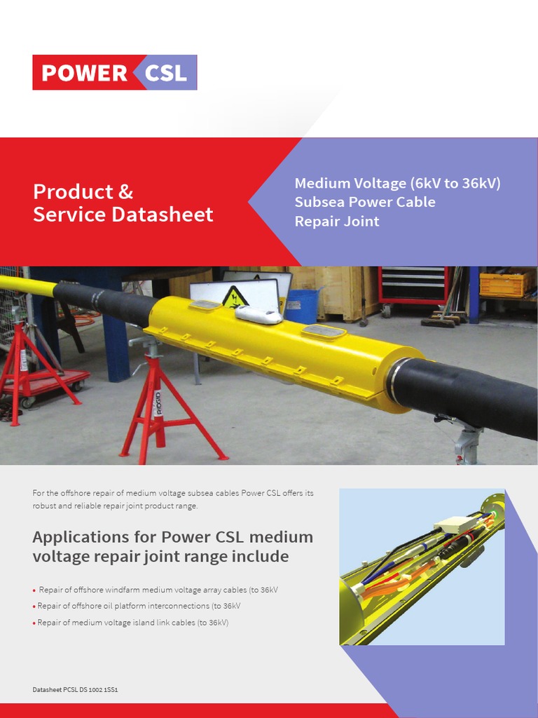 Subsea Medium Voltage Cable Repair Joint | PDF | Subsea (Technology ...