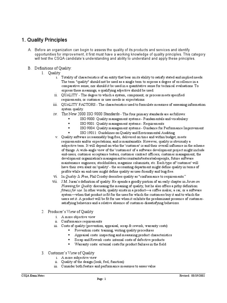 Csqa | PDF | Six Sigma | Standard Deviation
