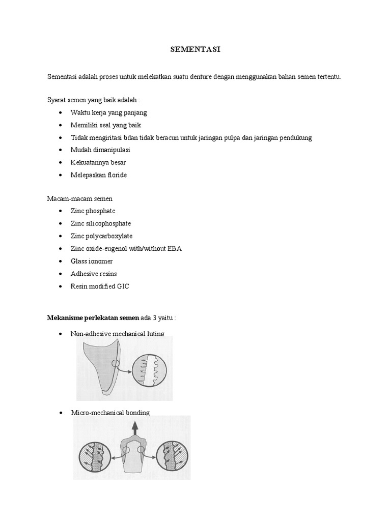 Panduan Lengkap Sementasi Gigi | PDF