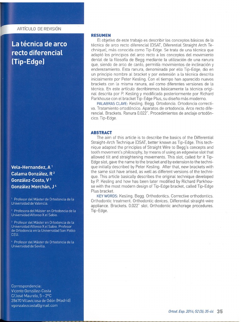 La Técnica de Arco Recto Diferencial Tip Edge | PDF