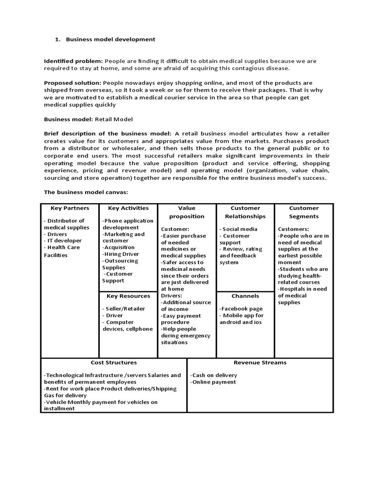 Business Model | PDF | Business Model | Retail