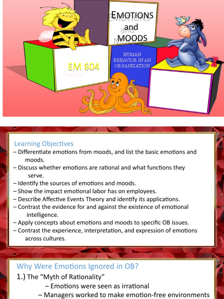 Motions and Moods Motions and Moods: Human Behavior in An Organization ...
