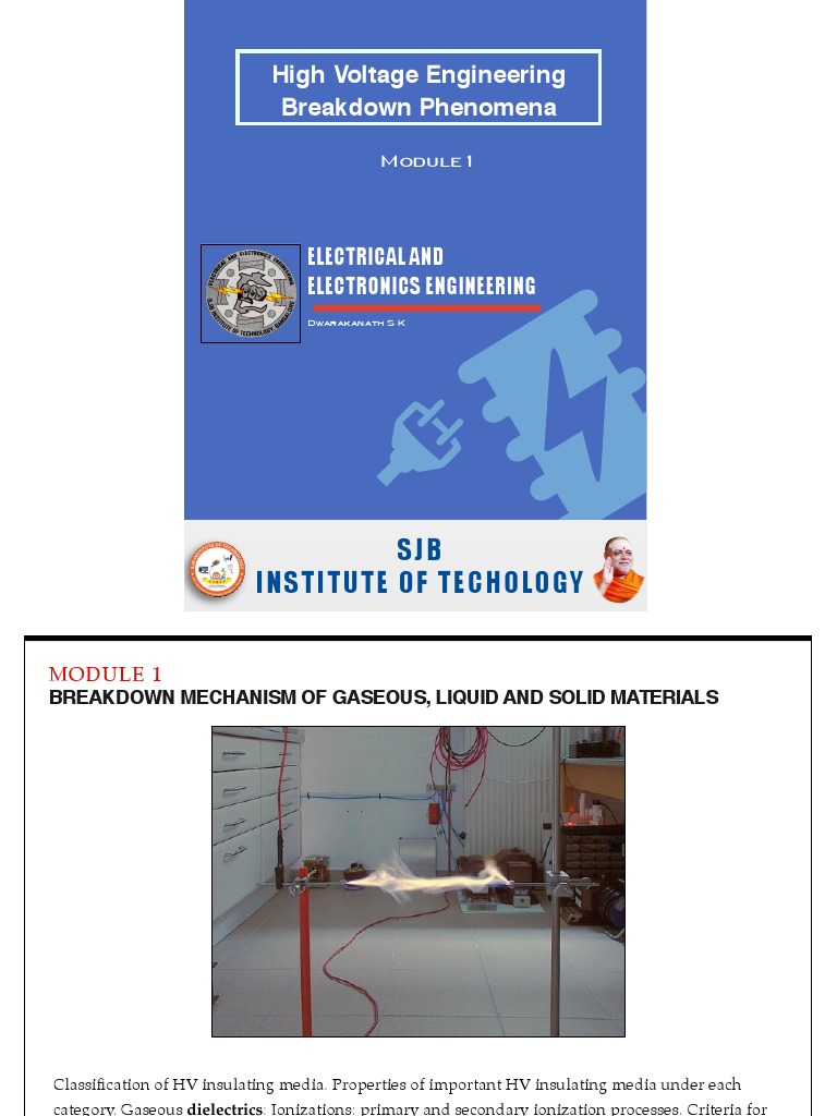 Breakdown Mechanisms in High Voltage Insulation | PDF | Electrical ...