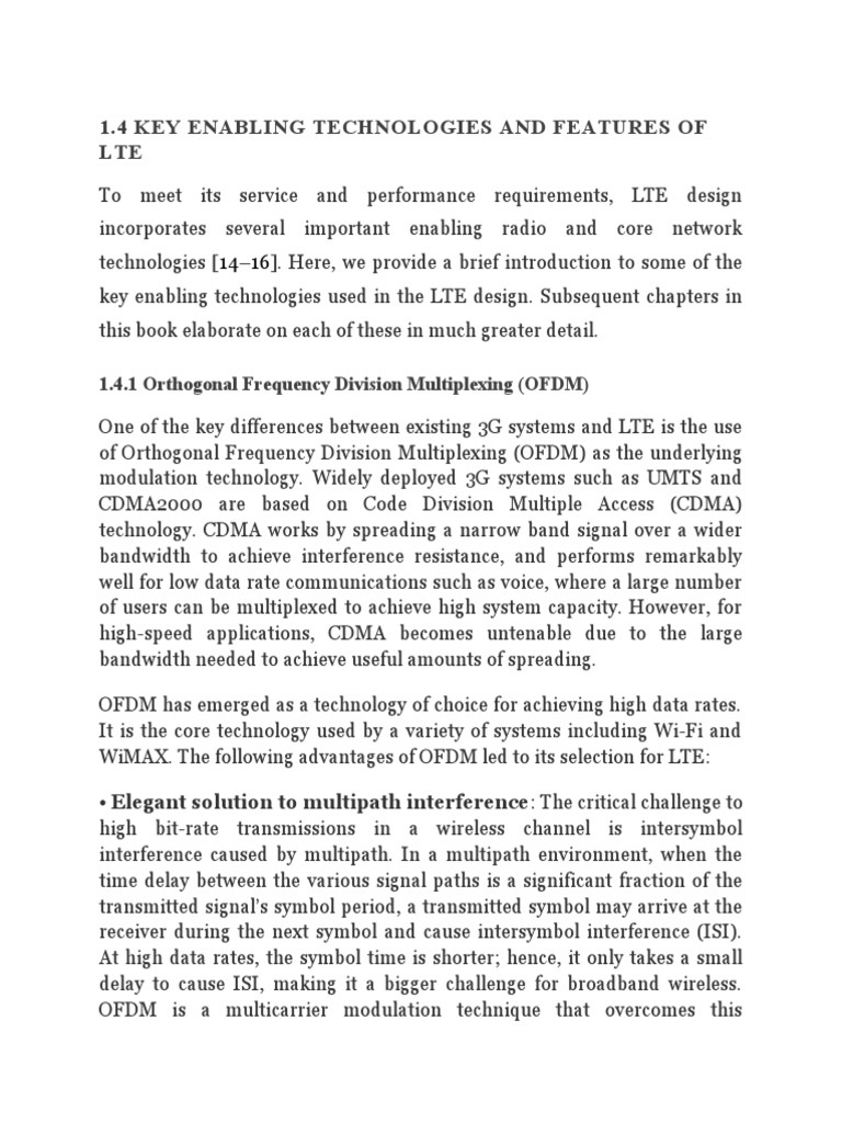 Fundamentals Of Lte 1 Pdf Orthogonal Frequency Division