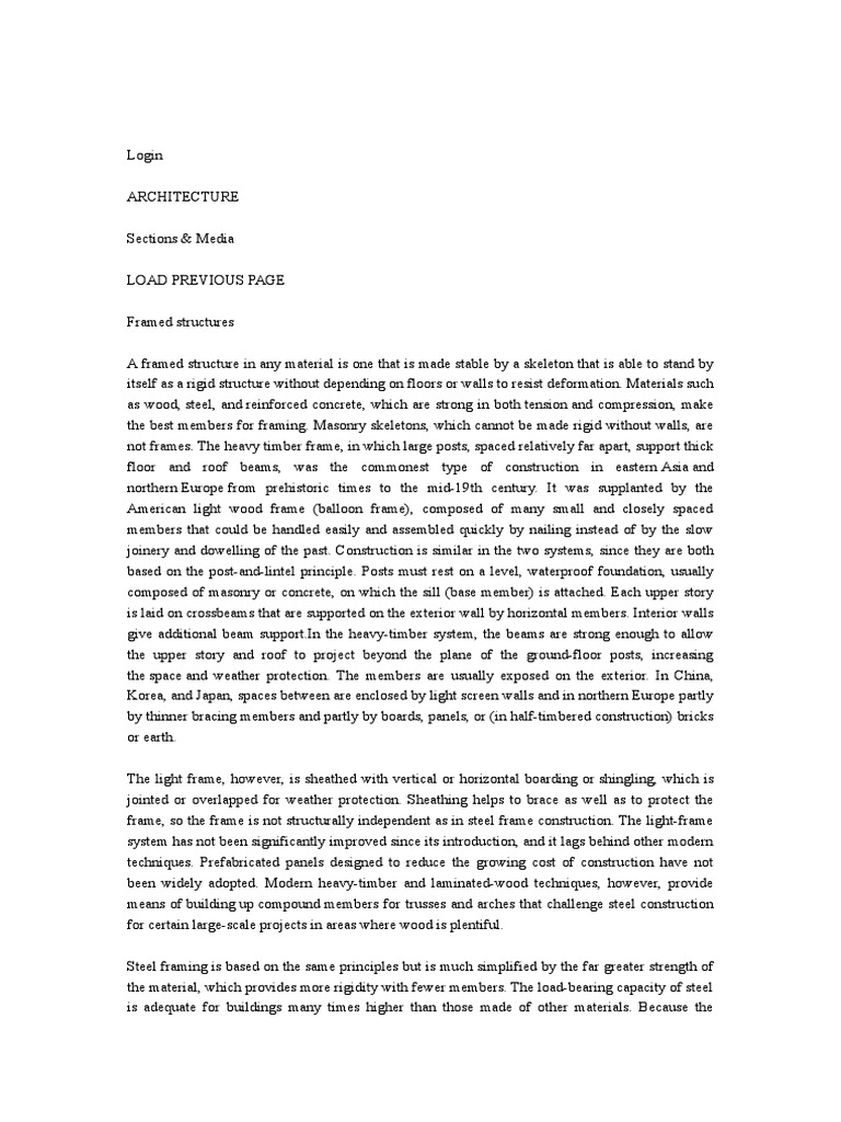 Types and Classifications of Common Frame Structures Used in Building ...