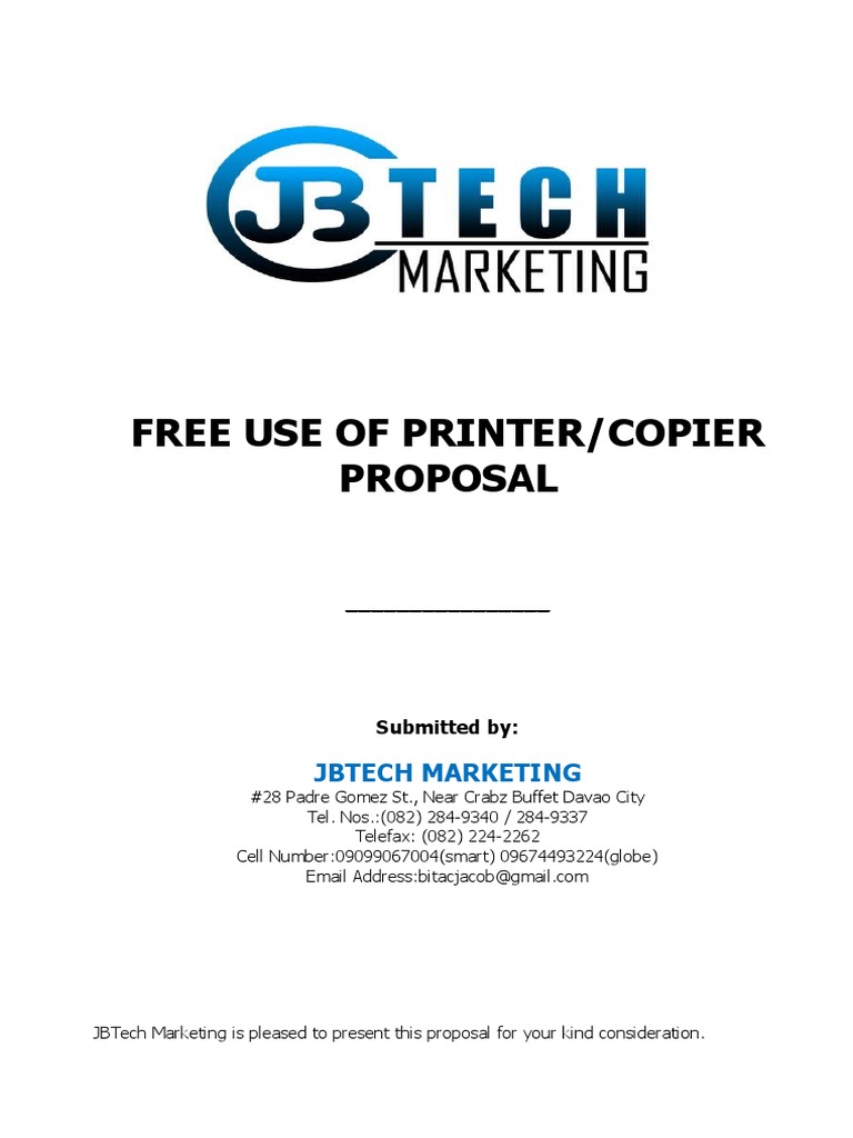 Epson Printer Proposal | Download Free PDF | Printer (Computing ...