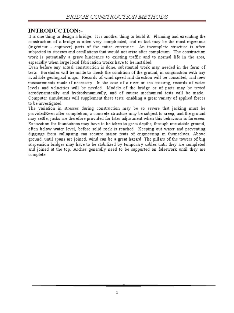 Bridge Construction Methods | Download Free PDF | Civil Engineering ...