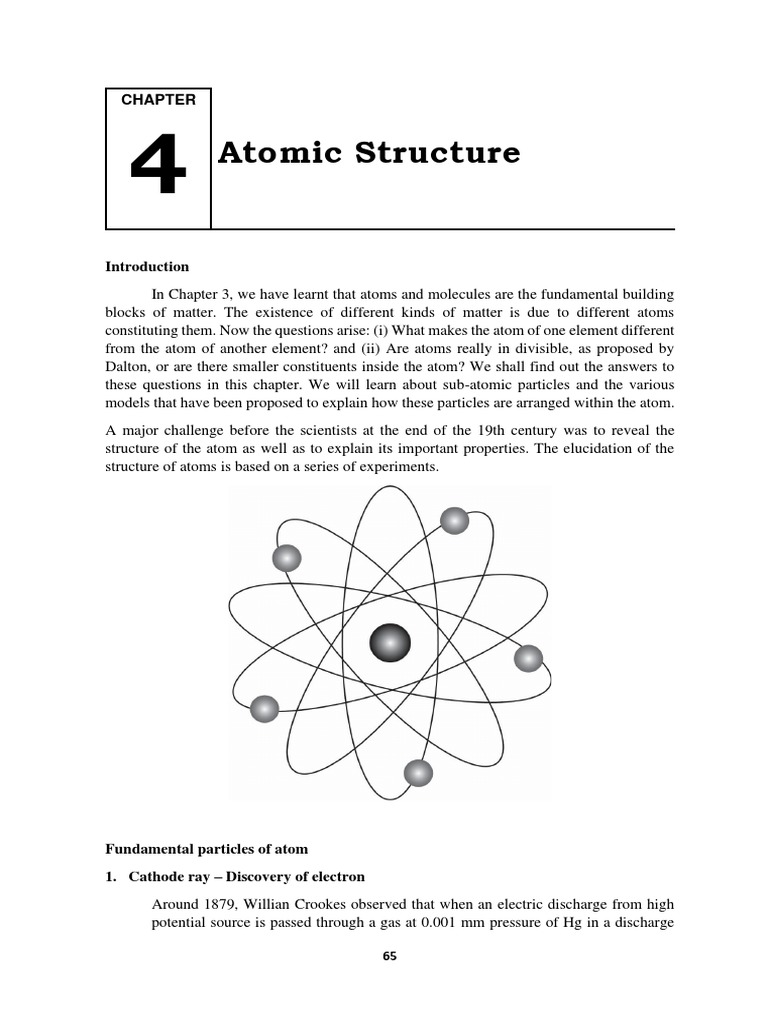 Atomic Structure: Key Concepts Explained | PDF | Atomic Nucleus | Atoms