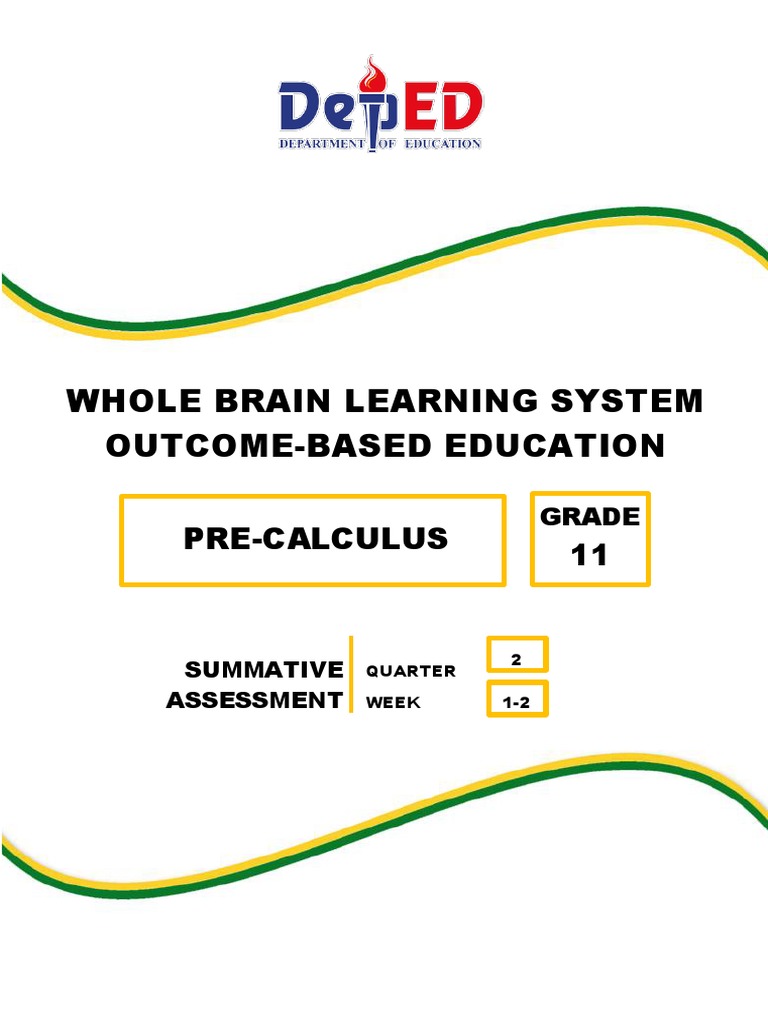 Whole Brain Learning System Outcome-Based Education: Pre-Calculus 11 ...