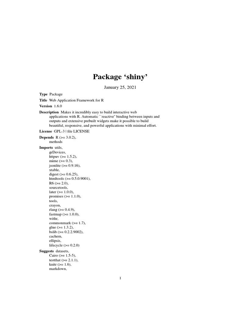 Shiny | PDF | Cache (Computing) | Parameter (Computer Programming)