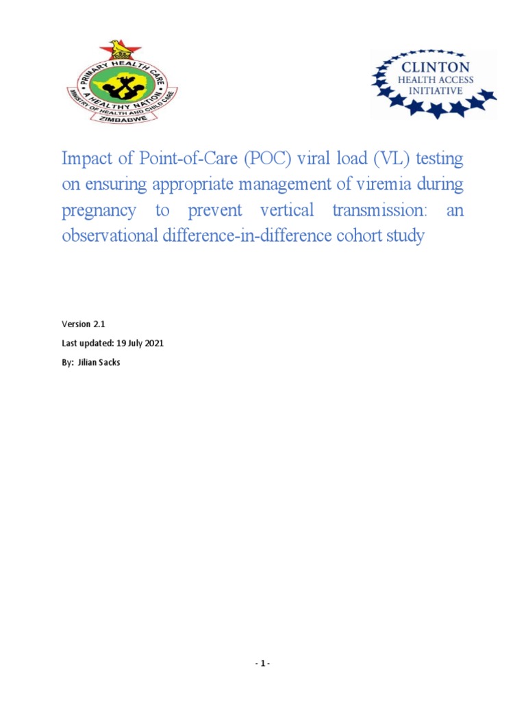 Poc VL Pwlhiv Protocol - VF | PDF | Management Of Hiv/Aids | Hiv