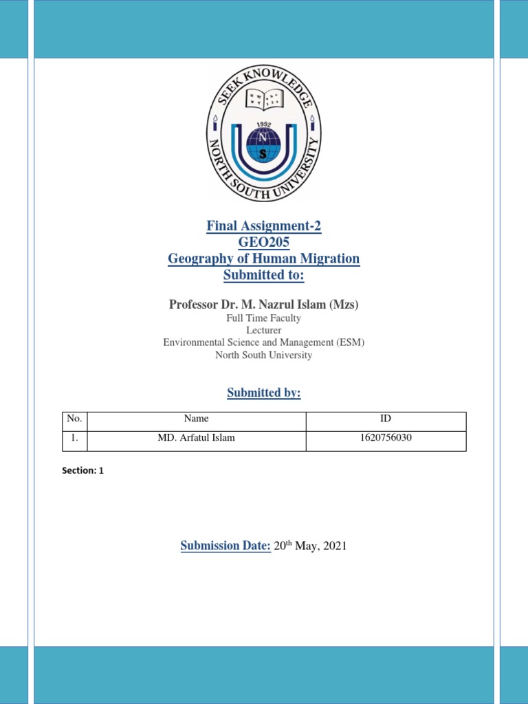 Types And Factors Of Human Migration Pdf Human Migration Immigration