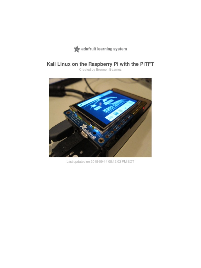Kali Linux On The Raspberry Pi With The Pitft | PDF | Linux | Computer ...
