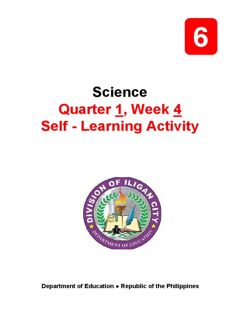 Quarter 1, Week 4 - LEARNING ACTIVITY MATERIAL (SCIENCE 6) | PDF ...
