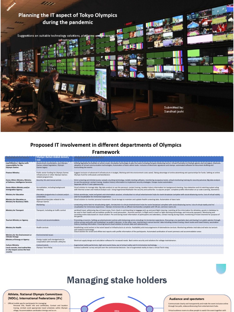 Planning The IT Aspect of Tokyo Olympics During The Pandemic | PDF ...