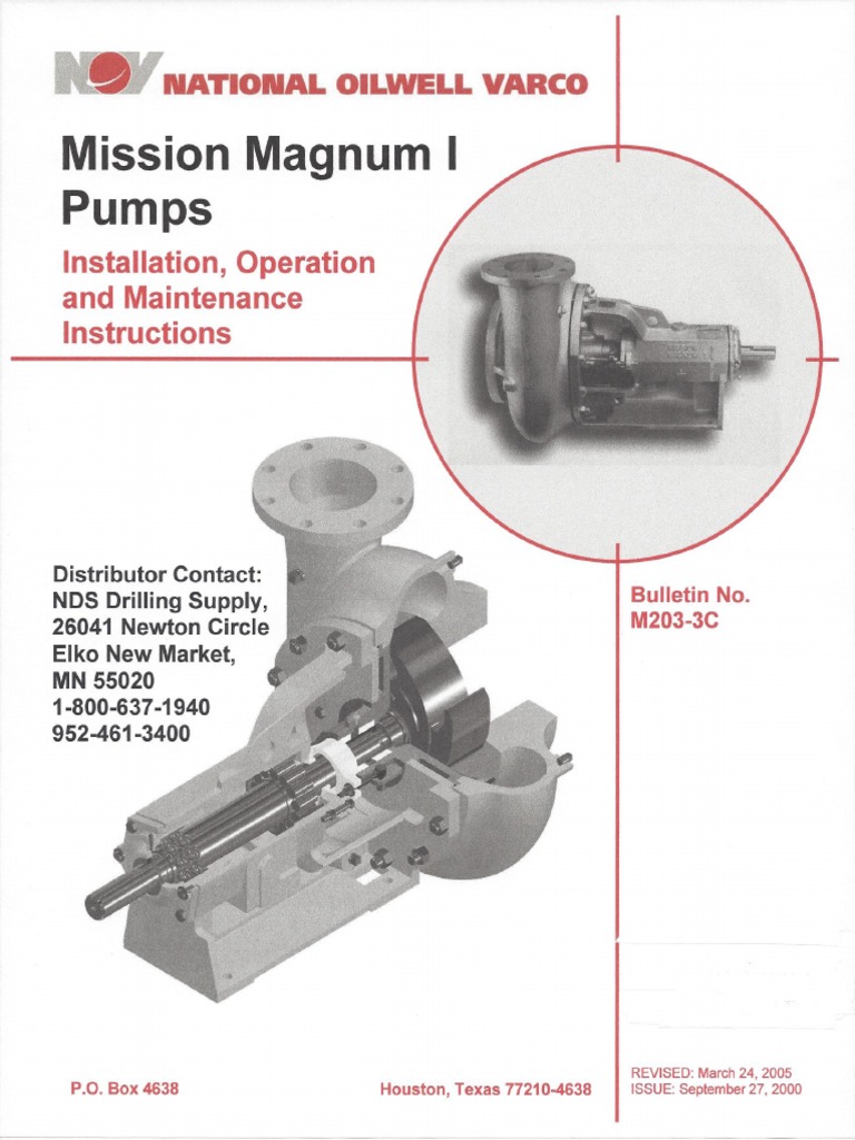 Parts Operation and Maintanence Mission Pumps | PDF