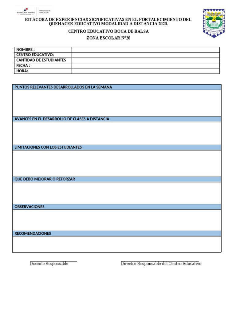 Formato de Bitacora | PDF