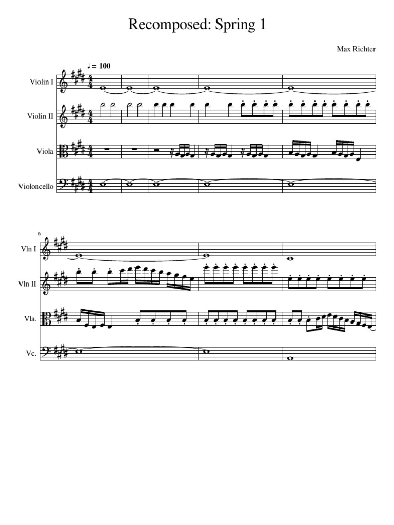 Recomposed: Spring 1: Max Richter 100 | PDF | Classical Music