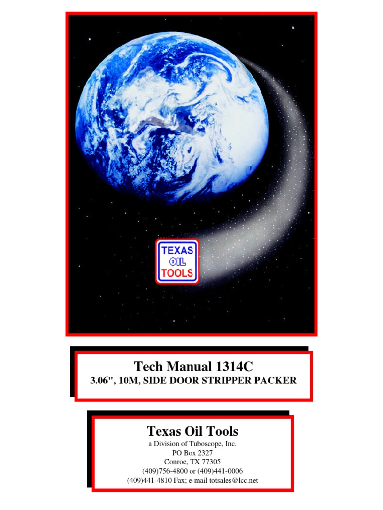 Tech Manual 1314C: 3.06", 10M, Side Door Stripper Packer | PDF | Pipe ...