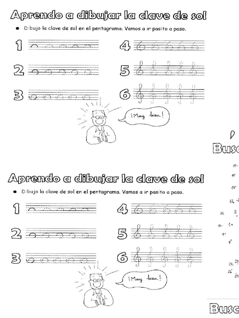 Ficha 1 Solfeo para Niños | PDF