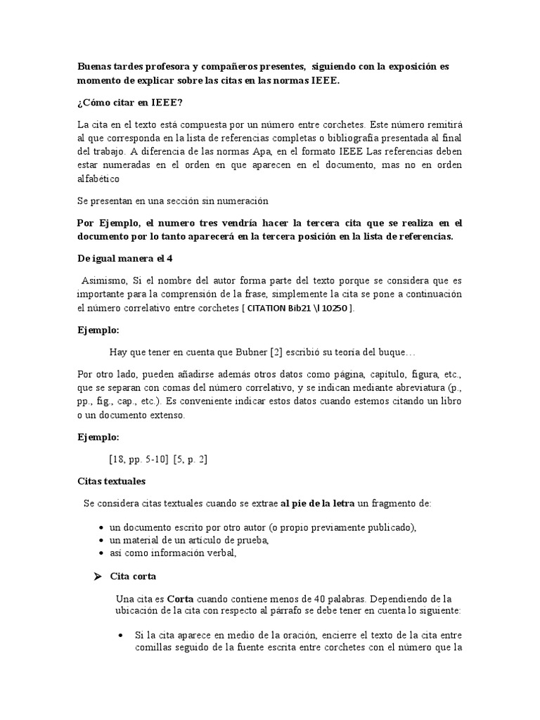Cómo citar en formato IEEE | PDF | Puntuación | Estilo apa