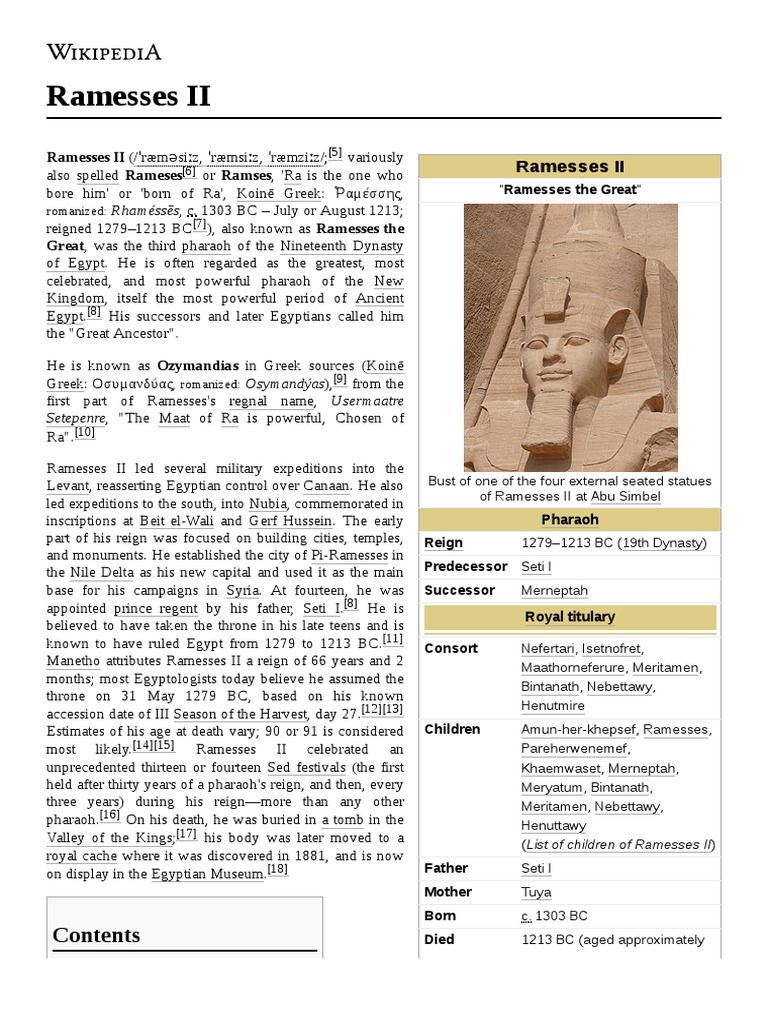 Ramesses II ( | PDF | Ancient Egypt
