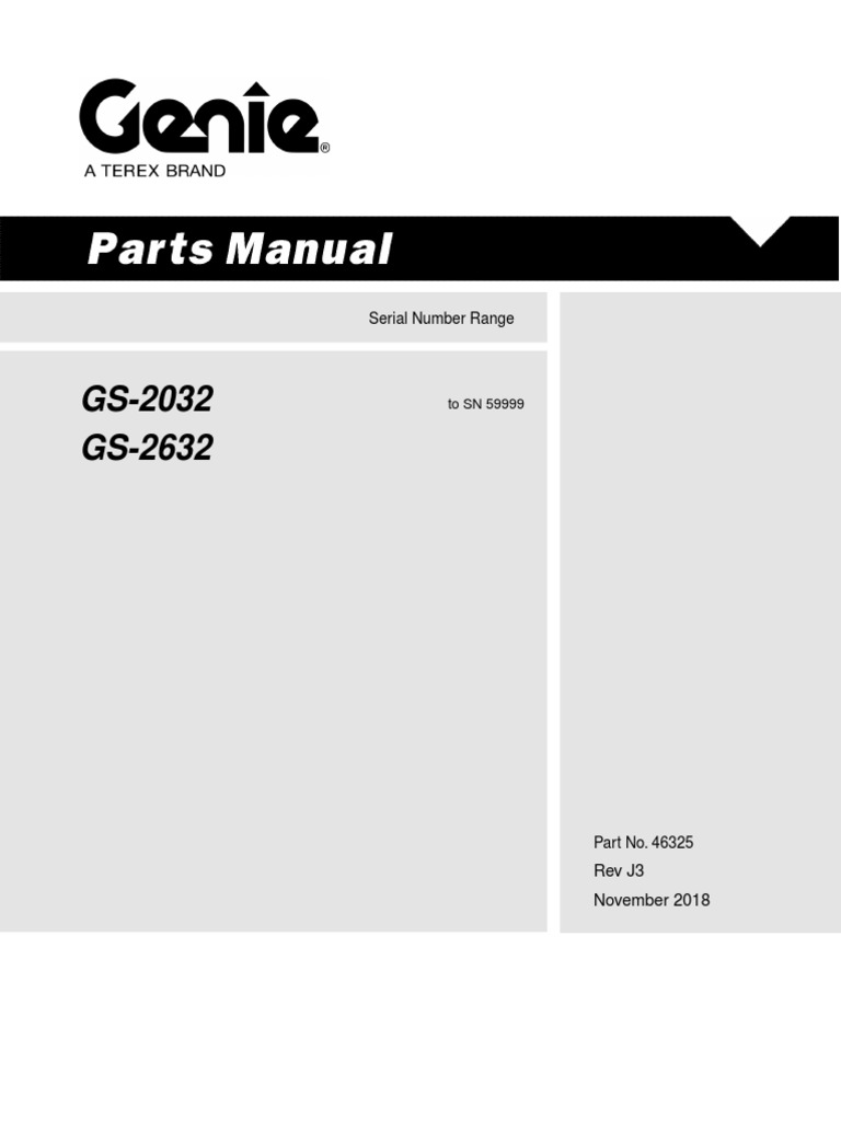 GS-2032 & GS-2632 Parts Manual | PDF | Washer (Hardware) | Axle