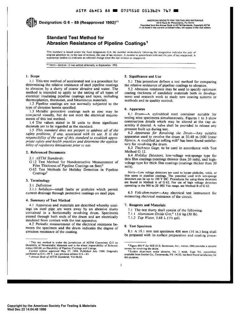 Astm G6 | PDF