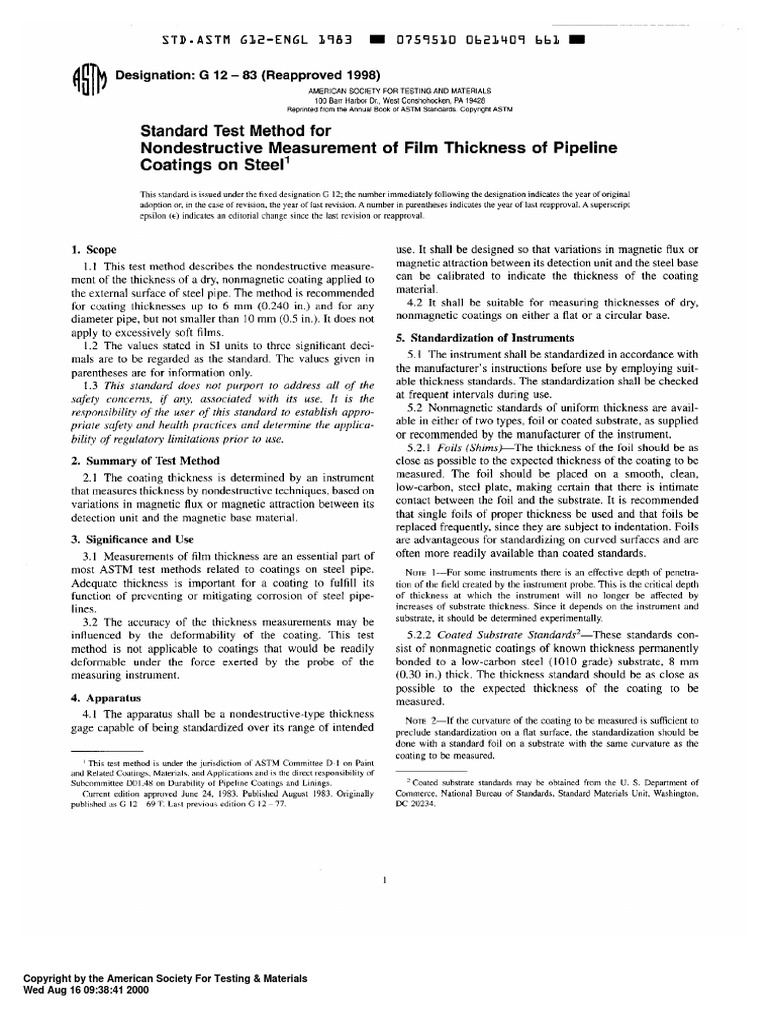 Astm G12 | PDF