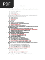 CVP Multiple Choice Questions With Answer | PDF | Market (Economics ...