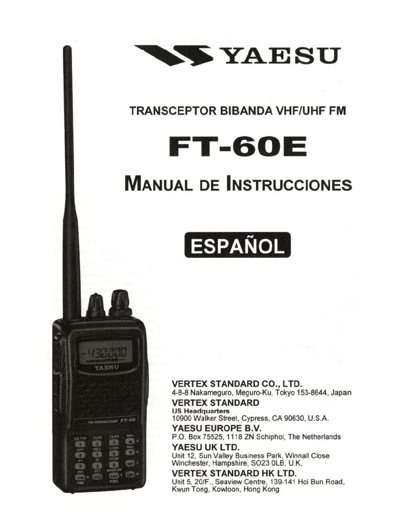 Yaesu FT-60 | PDF