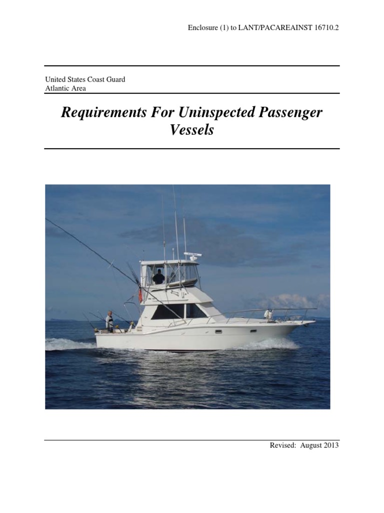 USCG Guidelines for Uninspected Vessels | PDF | Waterway And Maritime ...