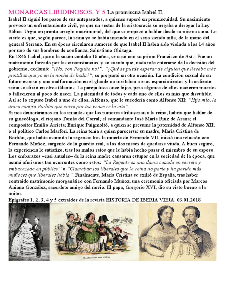 La promiscua vida sexual de Isabel II y su influencia en la monarquía ...