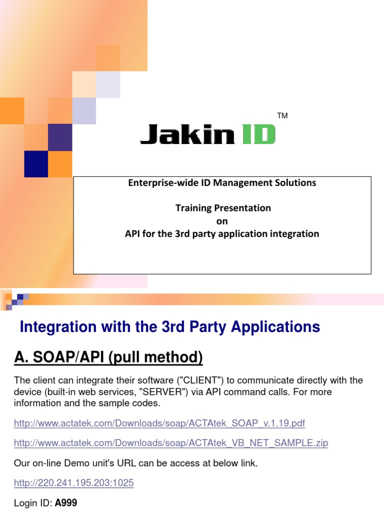 SOAP API Integration for ID Management | PDF