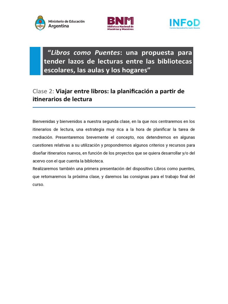 Clase 2 Libros Como Puentes Pdf Cuentos Bibliotecas