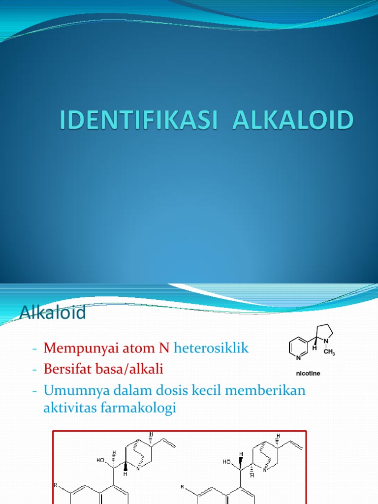 Alkaloid Ekstraksi | PDF